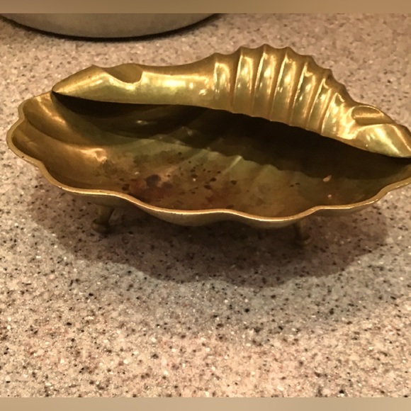 Other | Vintage Brass Shell Ashtray | Poshmark